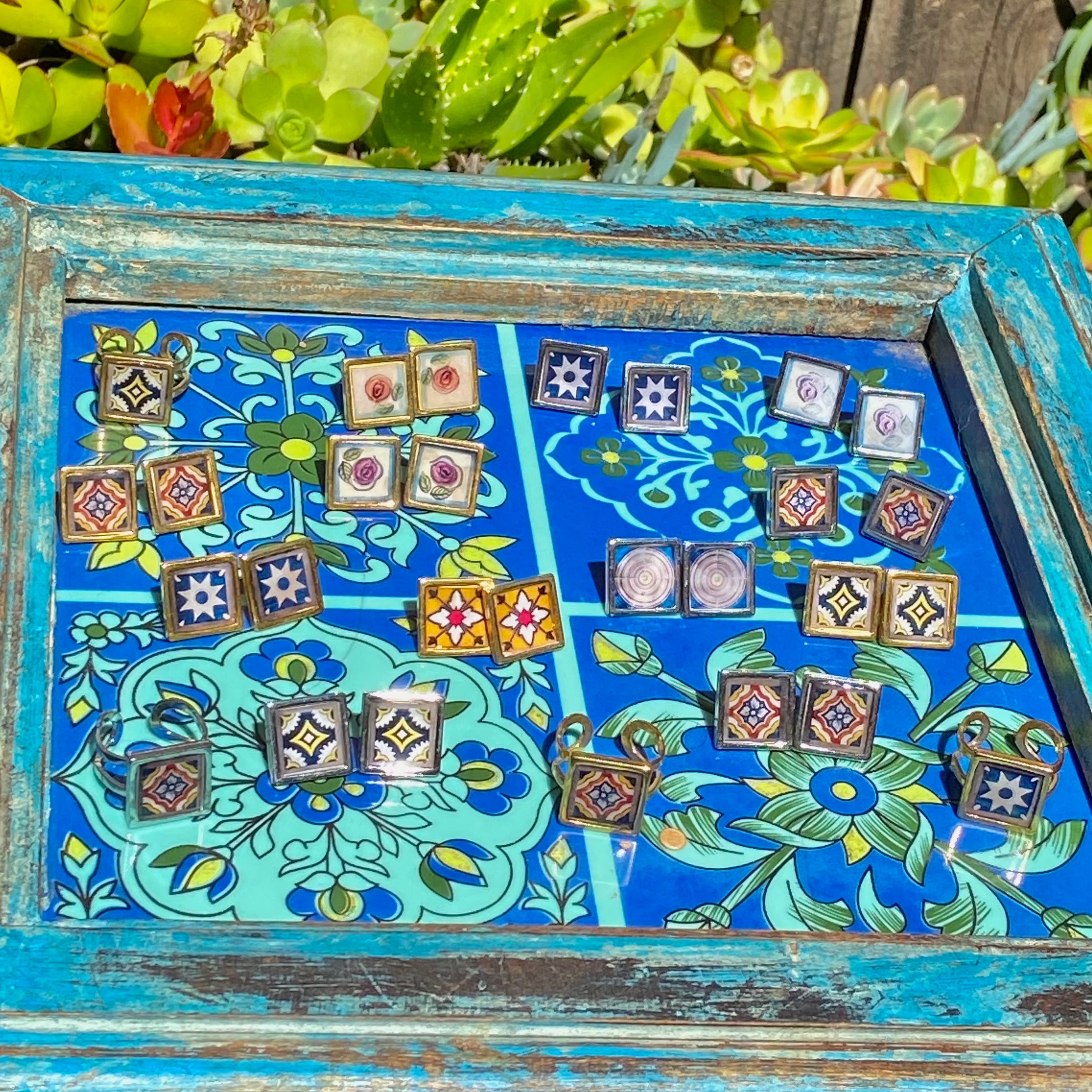 Santa Barbara Tiles to Go Jewelry by CreaTiffity Studios X Roger Buster